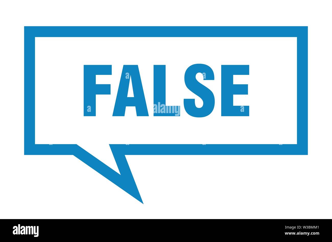 false sign. false square speech bubble. false Stock Vector Image & Art ...