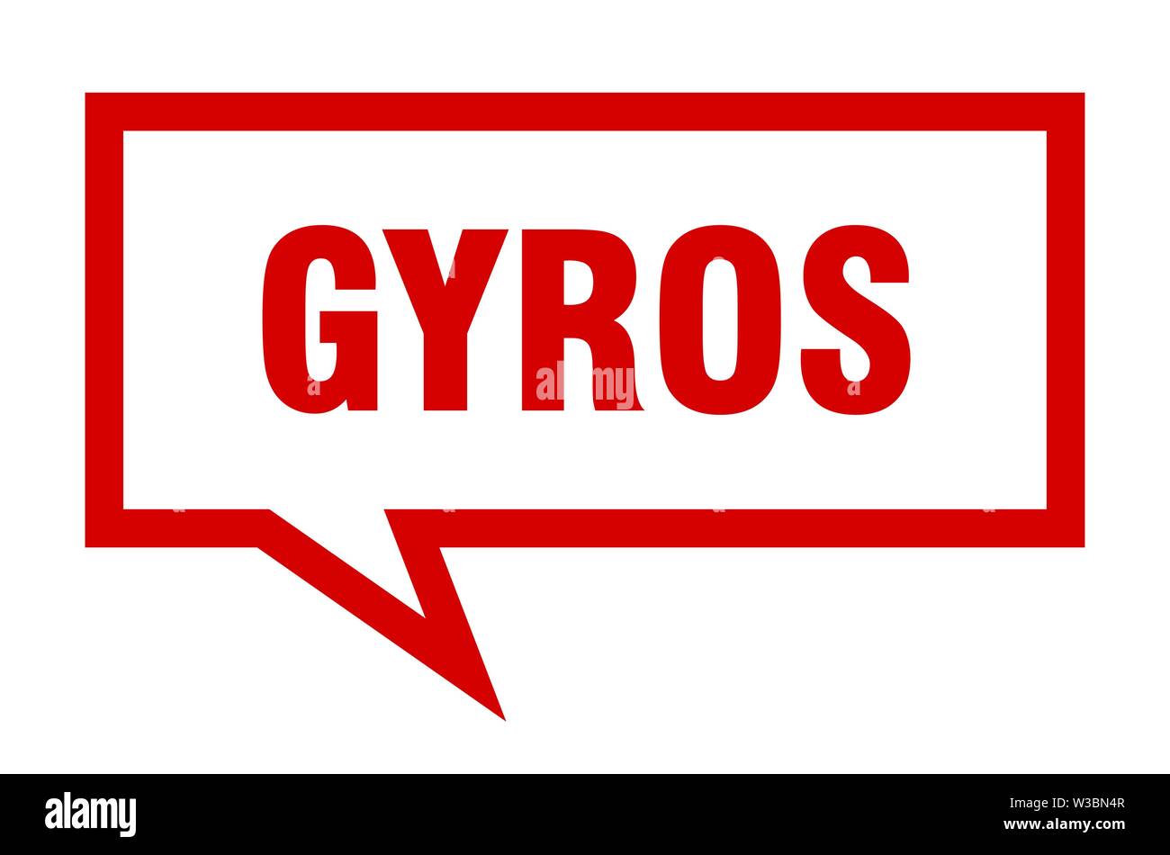 gyros sign. gyros square speech bubble. gyros Stock Vector Image & Art ...