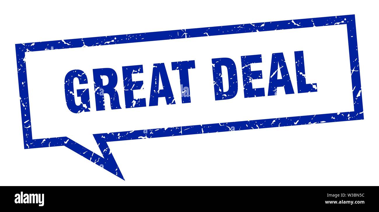 great deal sign. great deal square speech bubble. great deal Stock ...