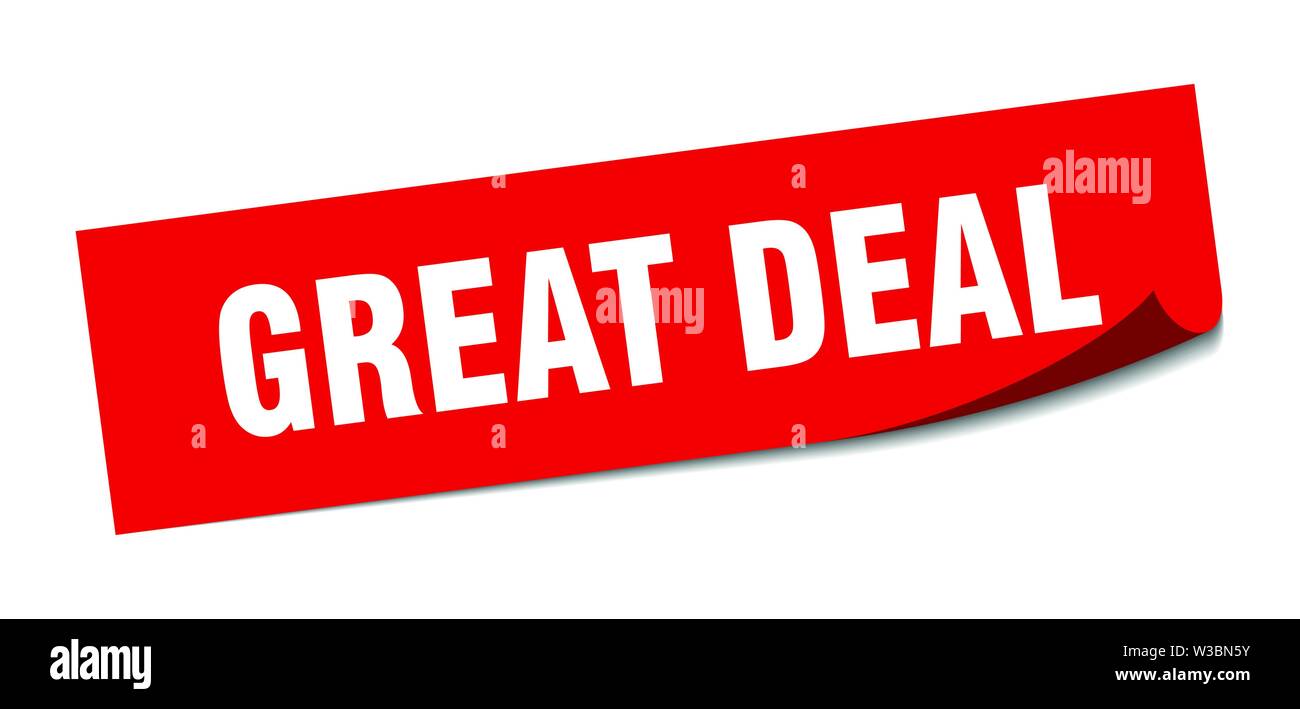 great deal sticker. great deal square isolated sign. great deal Stock ...