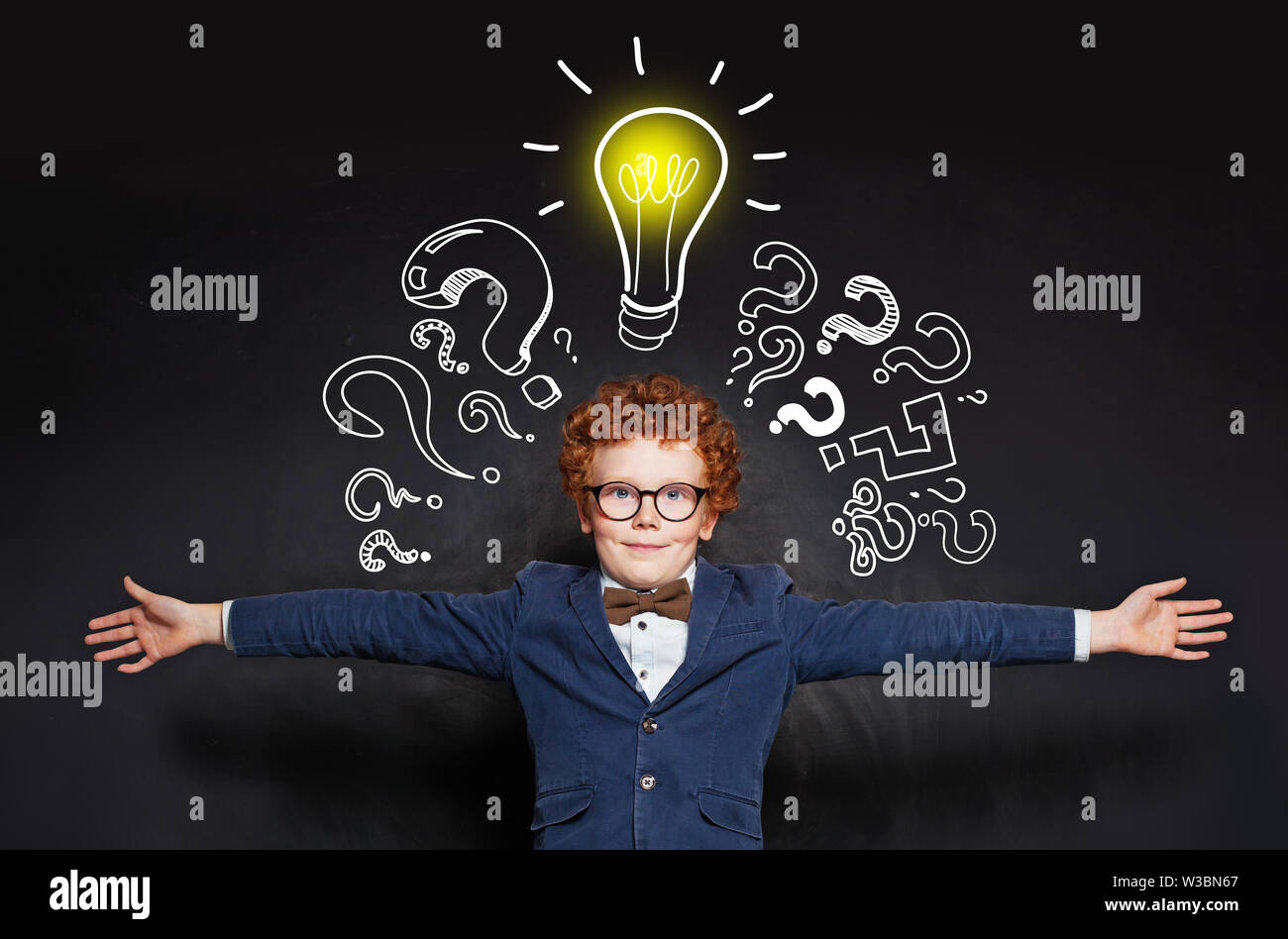 Portrait of smart child boy in school student uniform Stock Photo - Alamy