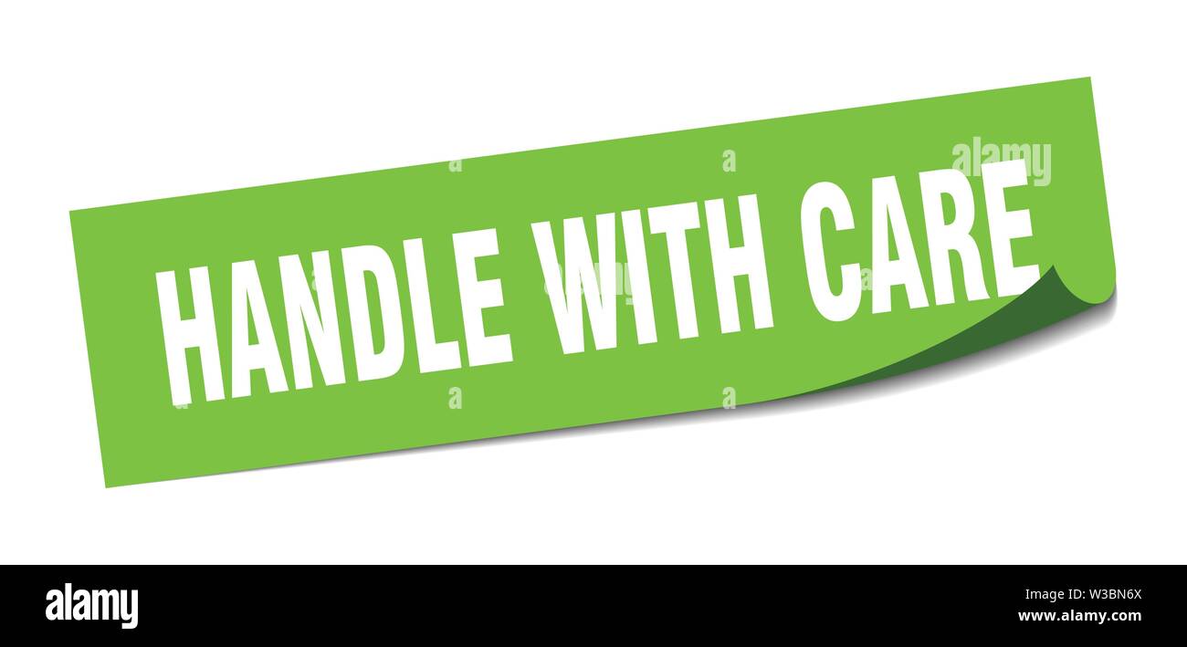 handle with care sticker. handle with care square isolated sign. handle ...