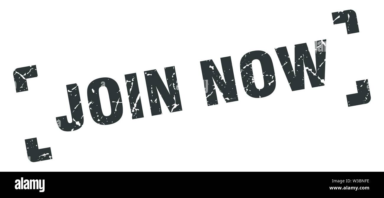 join now stamp. join now square grunge sign. join now Stock Vector ...