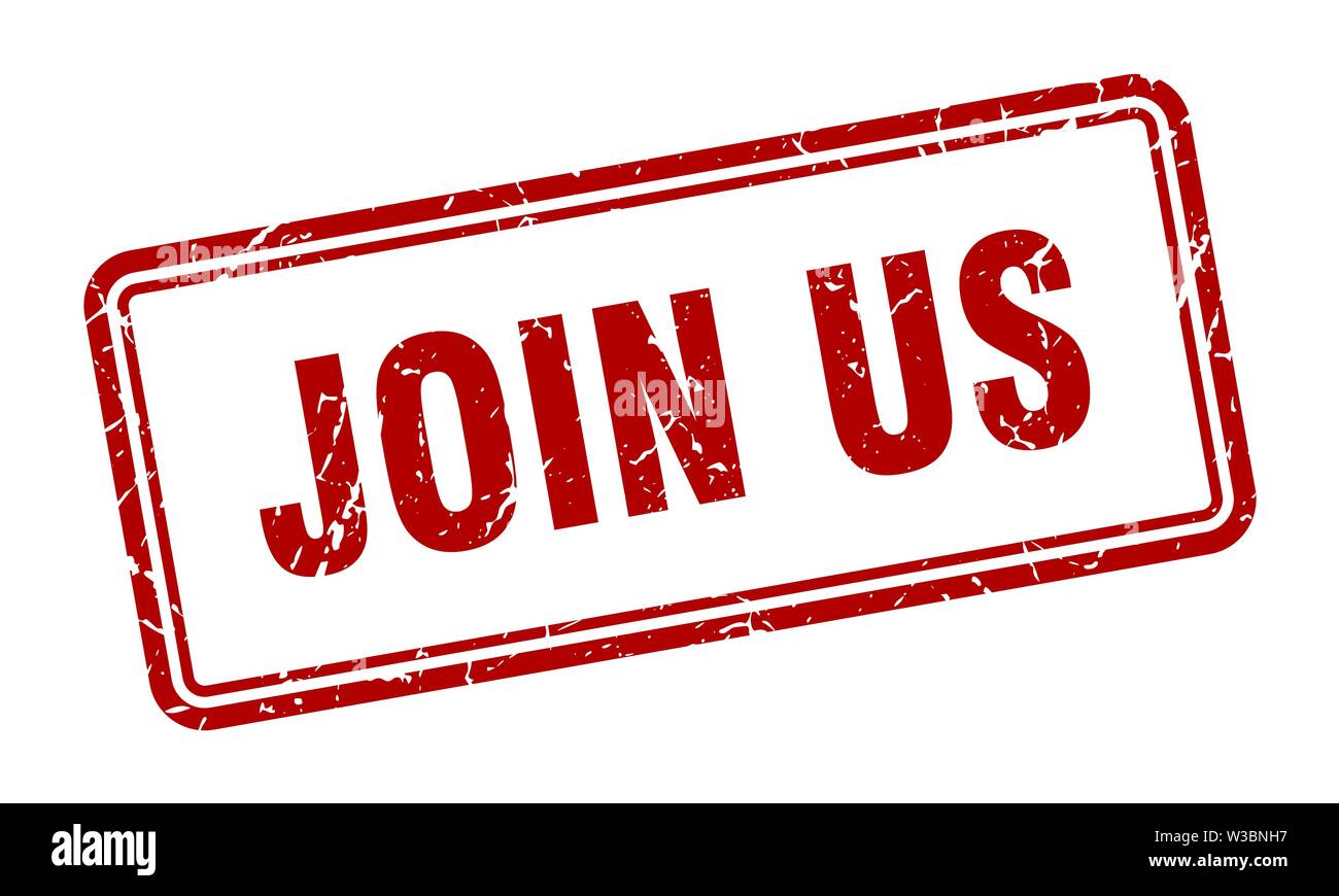 join us stamp. join us square grunge sign. join us Stock Vector Image ...