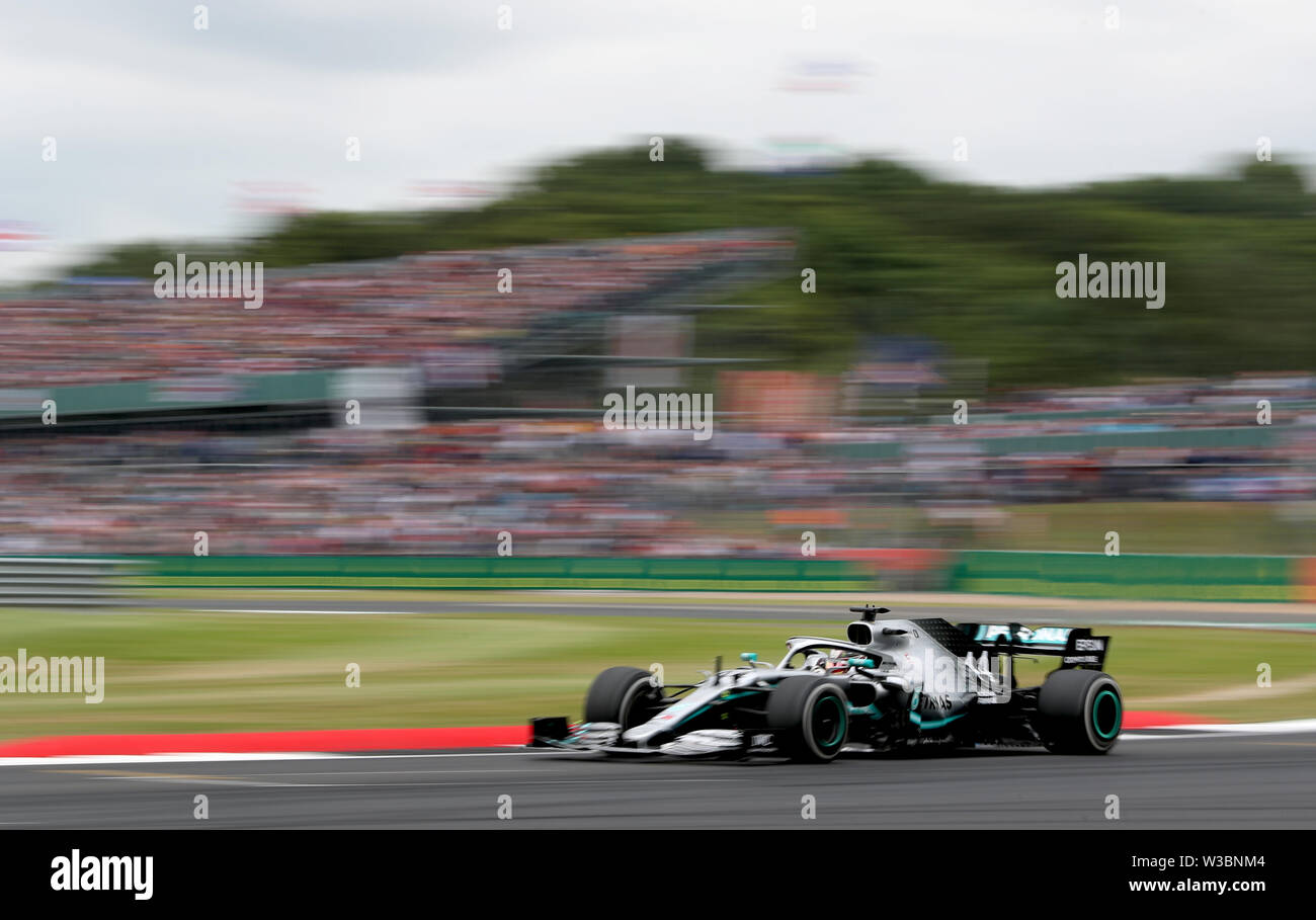 Mercedes' Lewis Hamilton during the British Grand Prix at Silverstone ...