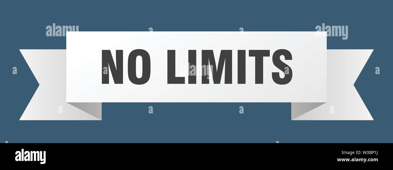 no limits ribbon. no limits isolated sign. no limits banner Stock ...