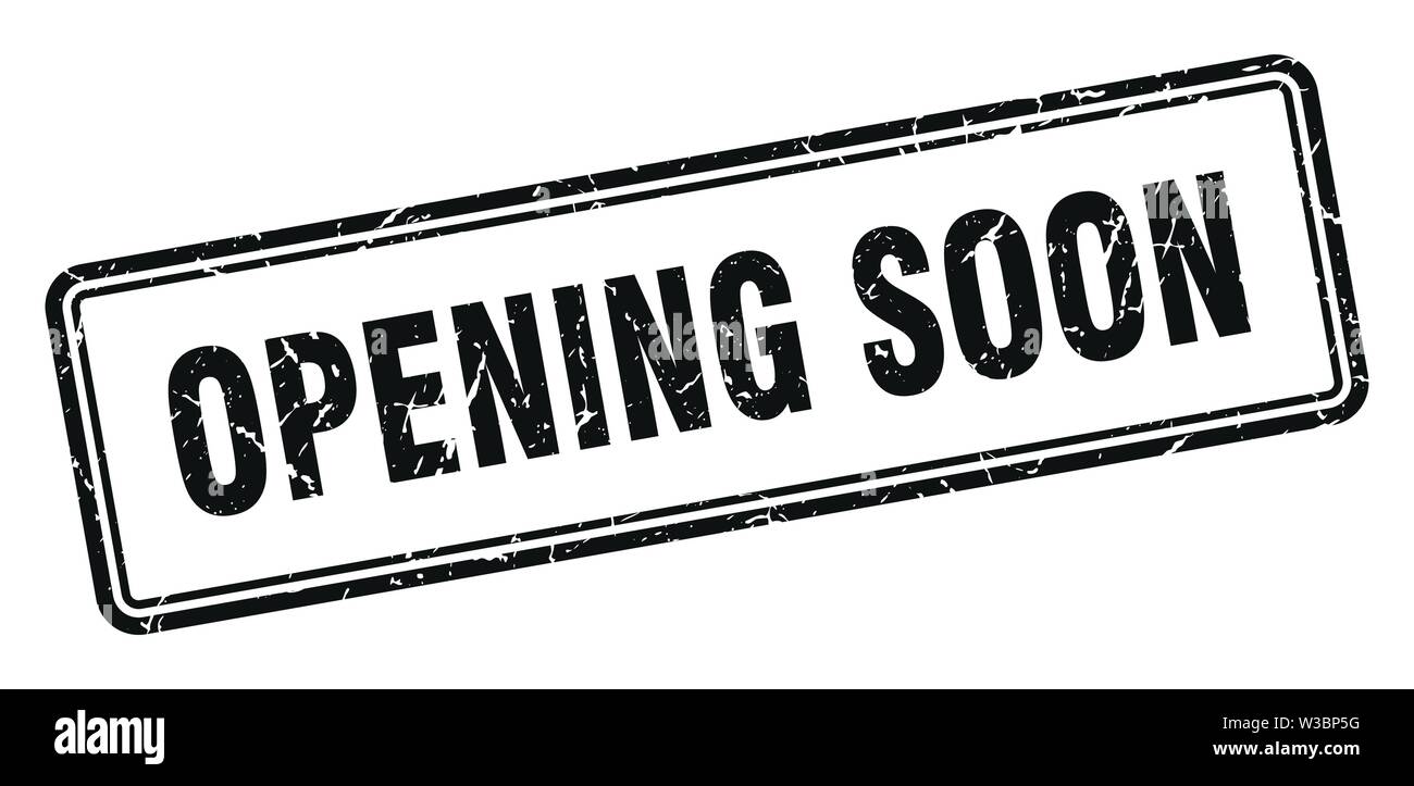 opening soon stamp. opening soon square grunge sign. opening soon Stock ...