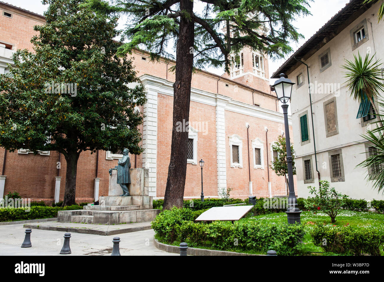 PISA, ITALY - APRIL, 2018: Monument to the mathematician and politician ...