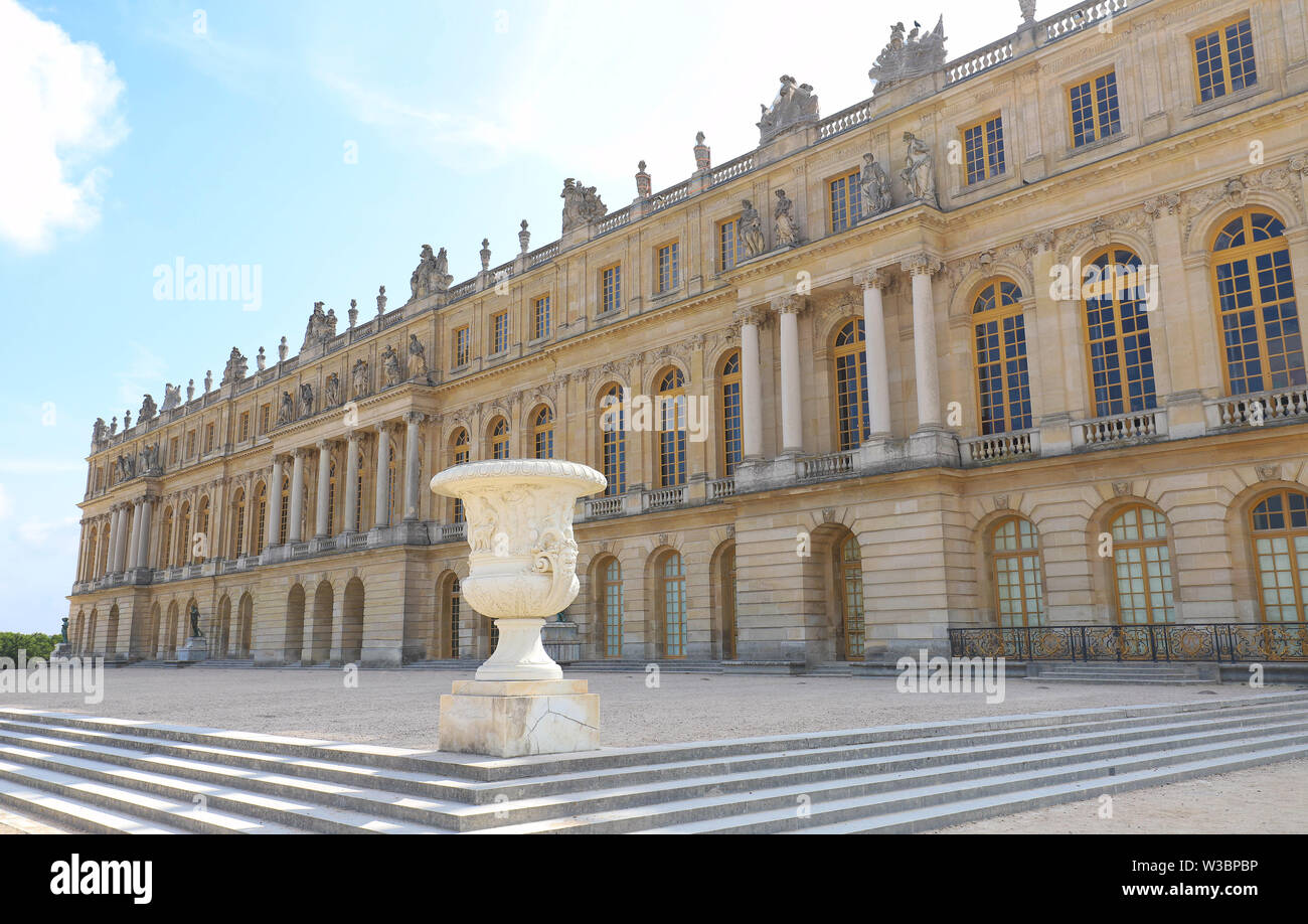 Outside view of Famous palace Versailles. The Palace Versailles was a ...