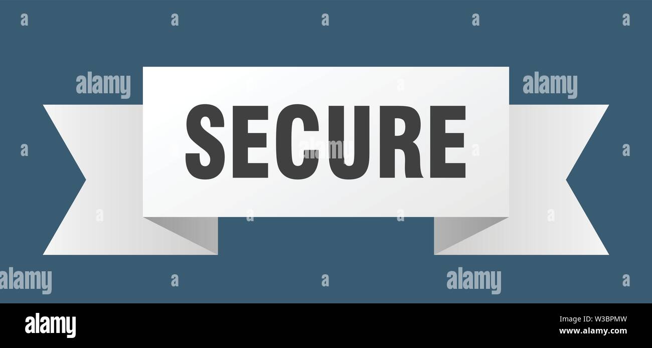 secure ribbon. secure isolated sign. secure banner Stock Vector Image ...