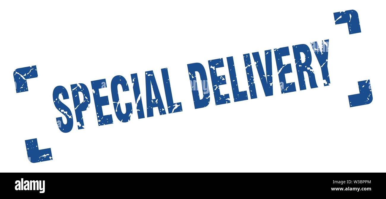 special delivery stamp. special delivery square grunge sign. special ...