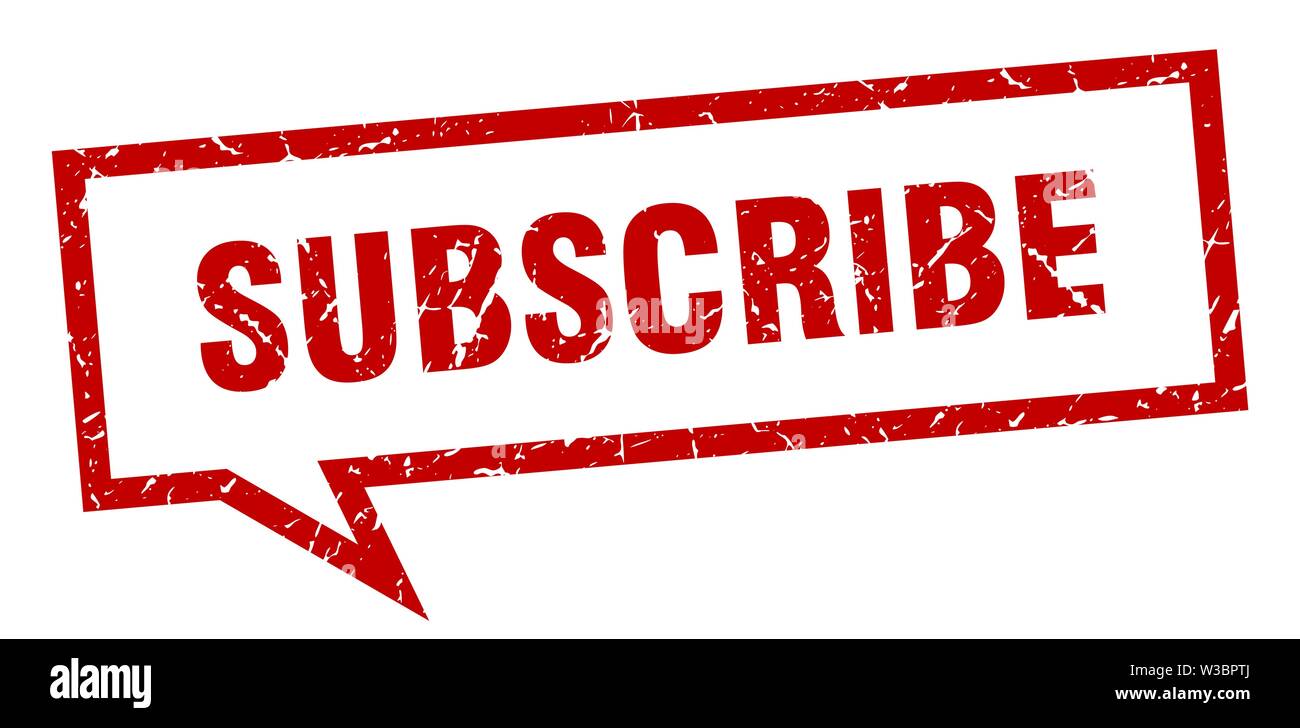 subscribe sign. subscribe square speech bubble. subscribe Stock Vector ...