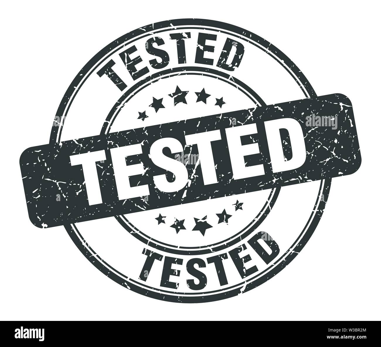 tested stamp. tested round grunge sign. tested Stock Vector Image & Art ...