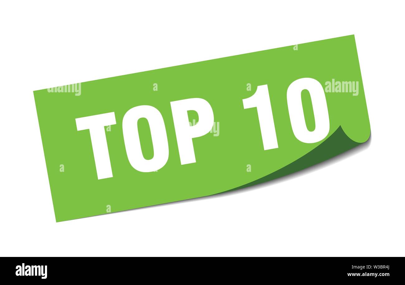 top 10 sticker. top 10 square isolated sign. top 10 Stock Vector Image ...