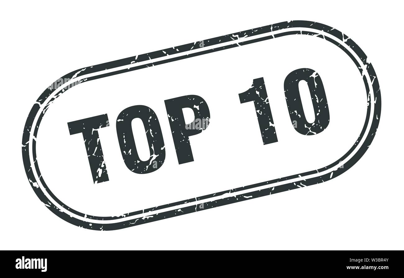 top 10 stamp. top 10 square grunge sign. top 10 Stock Vector Image ...