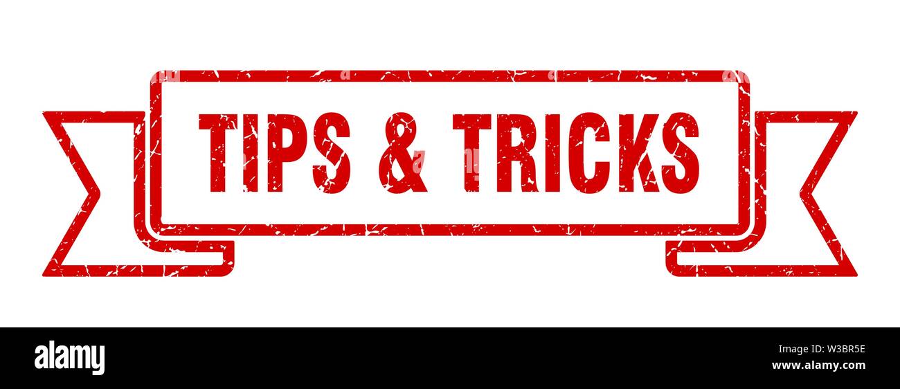 tips & tricks grunge ribbon. tips & tricks sign. tips & tricks banner ...