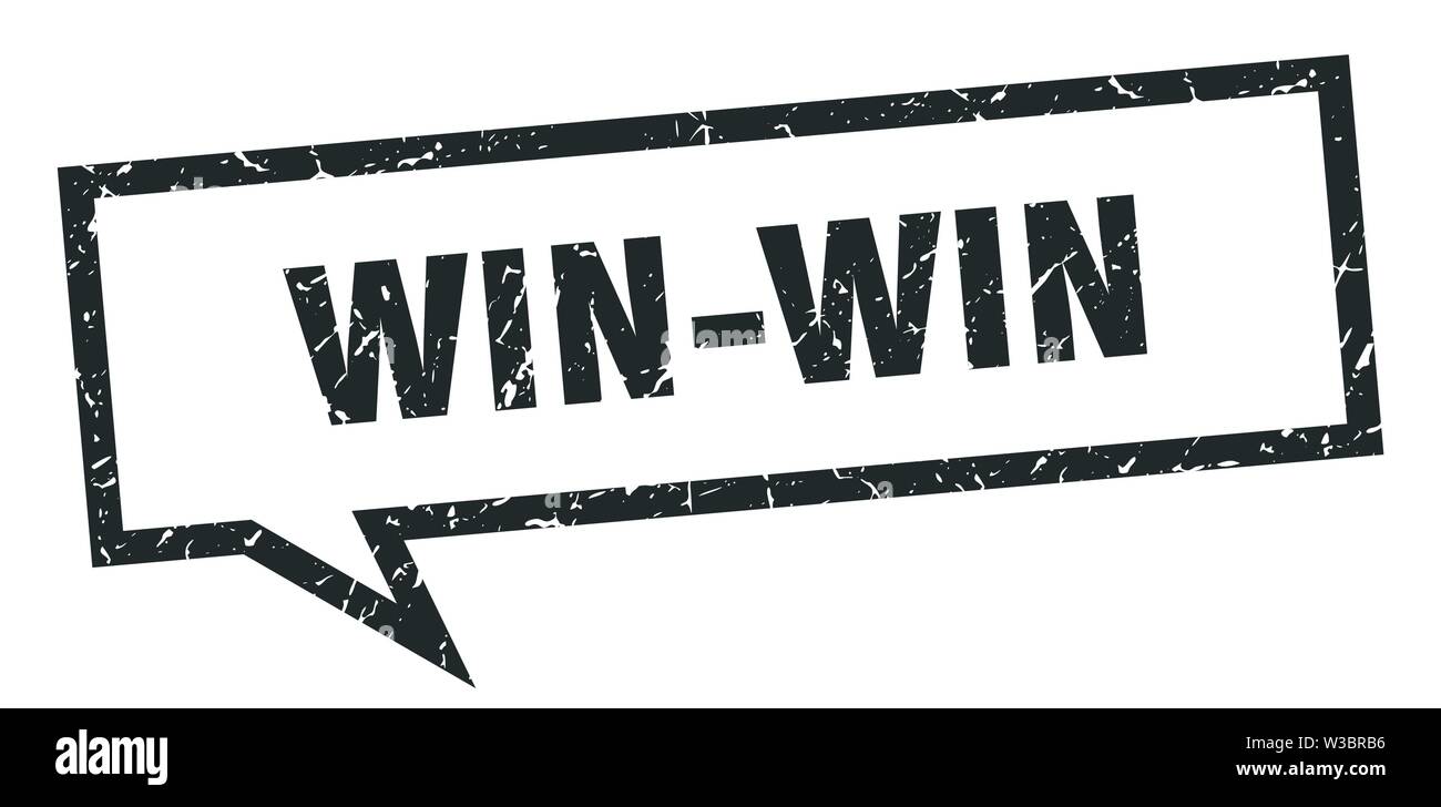 win-win sign. win-win square speech bubble. win-win Stock Vector Image ...