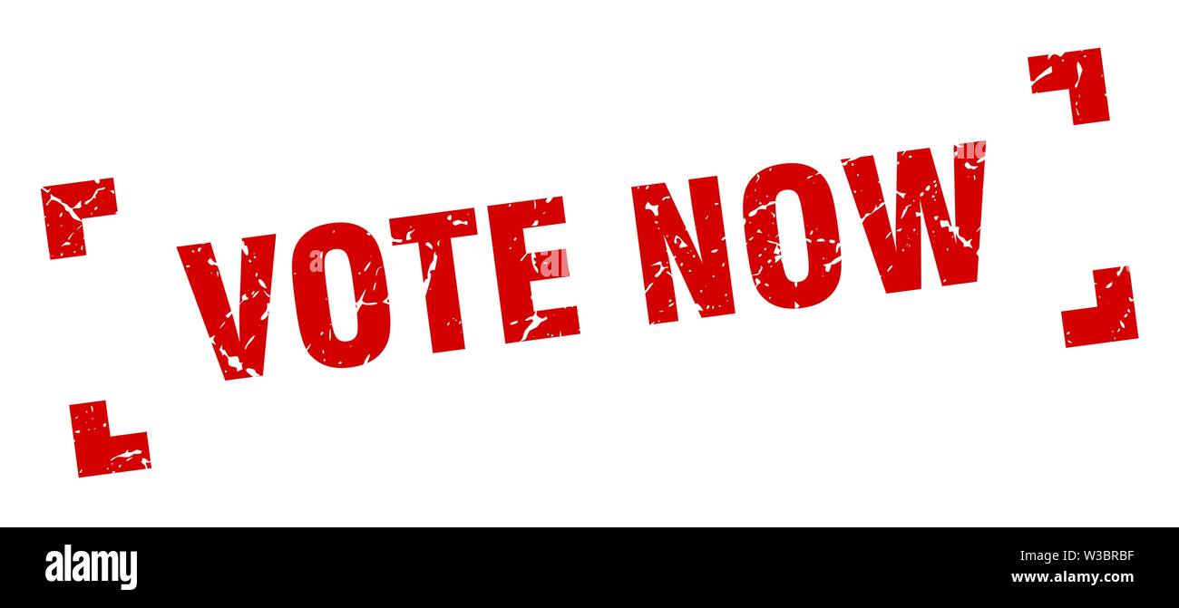 vote now stamp. vote now square grunge sign. vote now Stock Vector ...