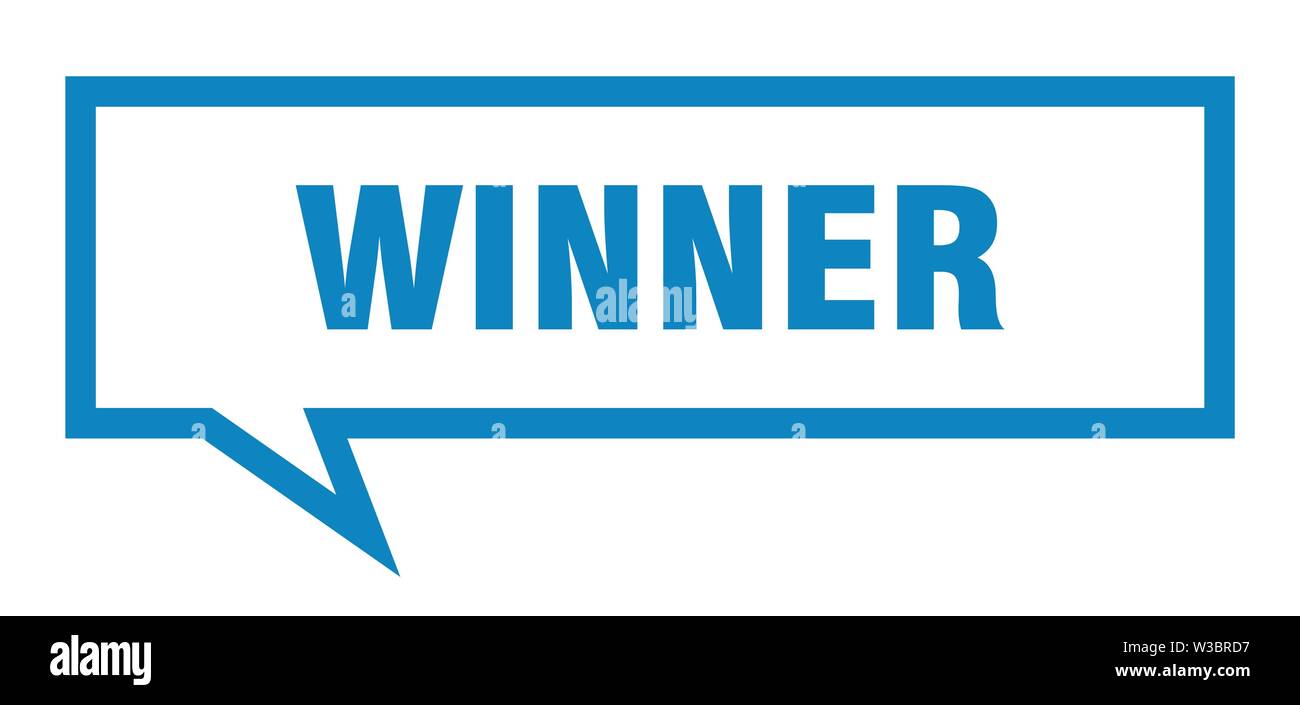 winner sign. winner square speech bubble. winner Stock Vector Image ...