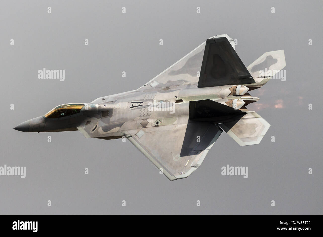Lockheed Martin F-22A Raptor seen here during its display at RAF ...