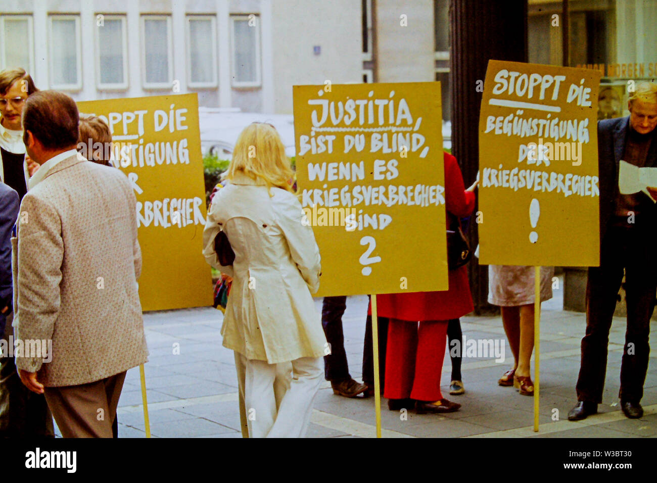 A delegation representing French WWII resistants protest in Munich ...