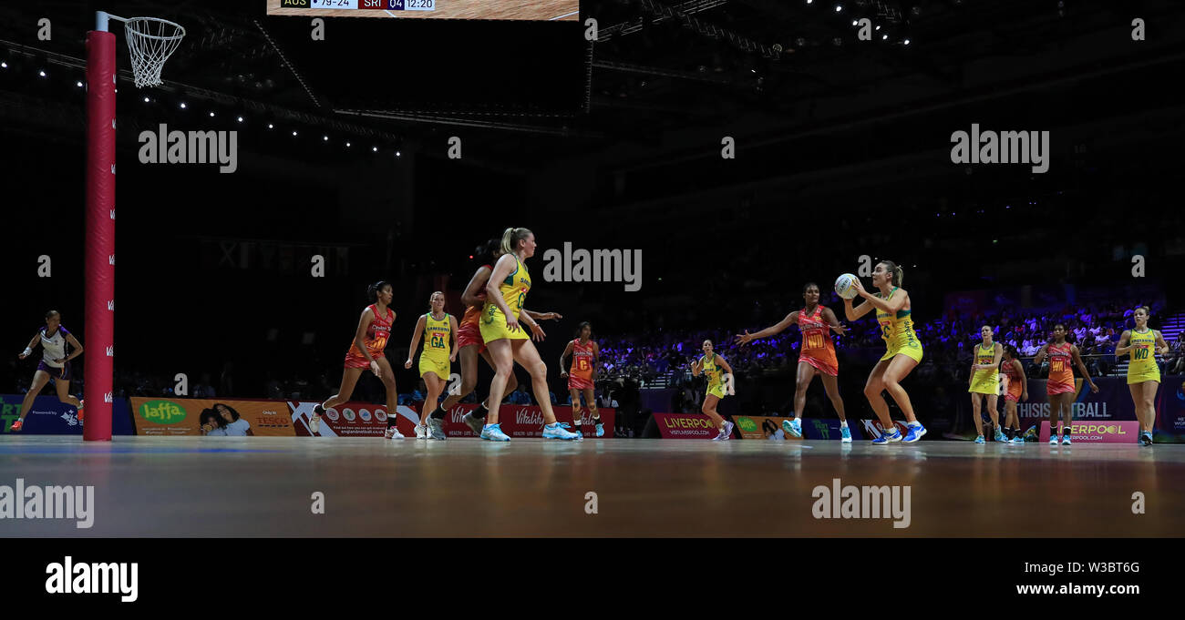 Australia v Sri Lanka during the Netball World Cup match at the M&S ...