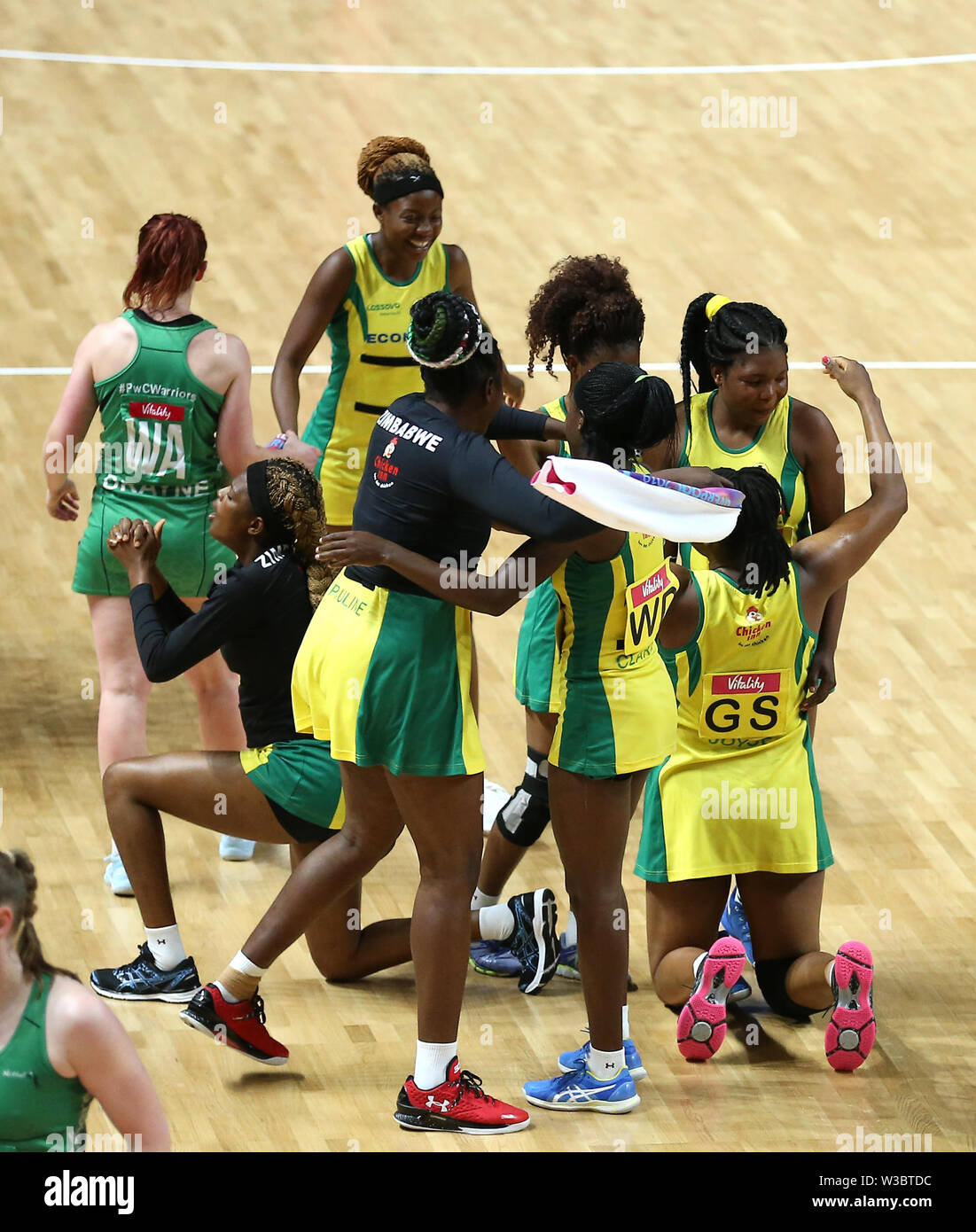 Zimbabwe's players celebrate their victory over Northern Ireland during ...