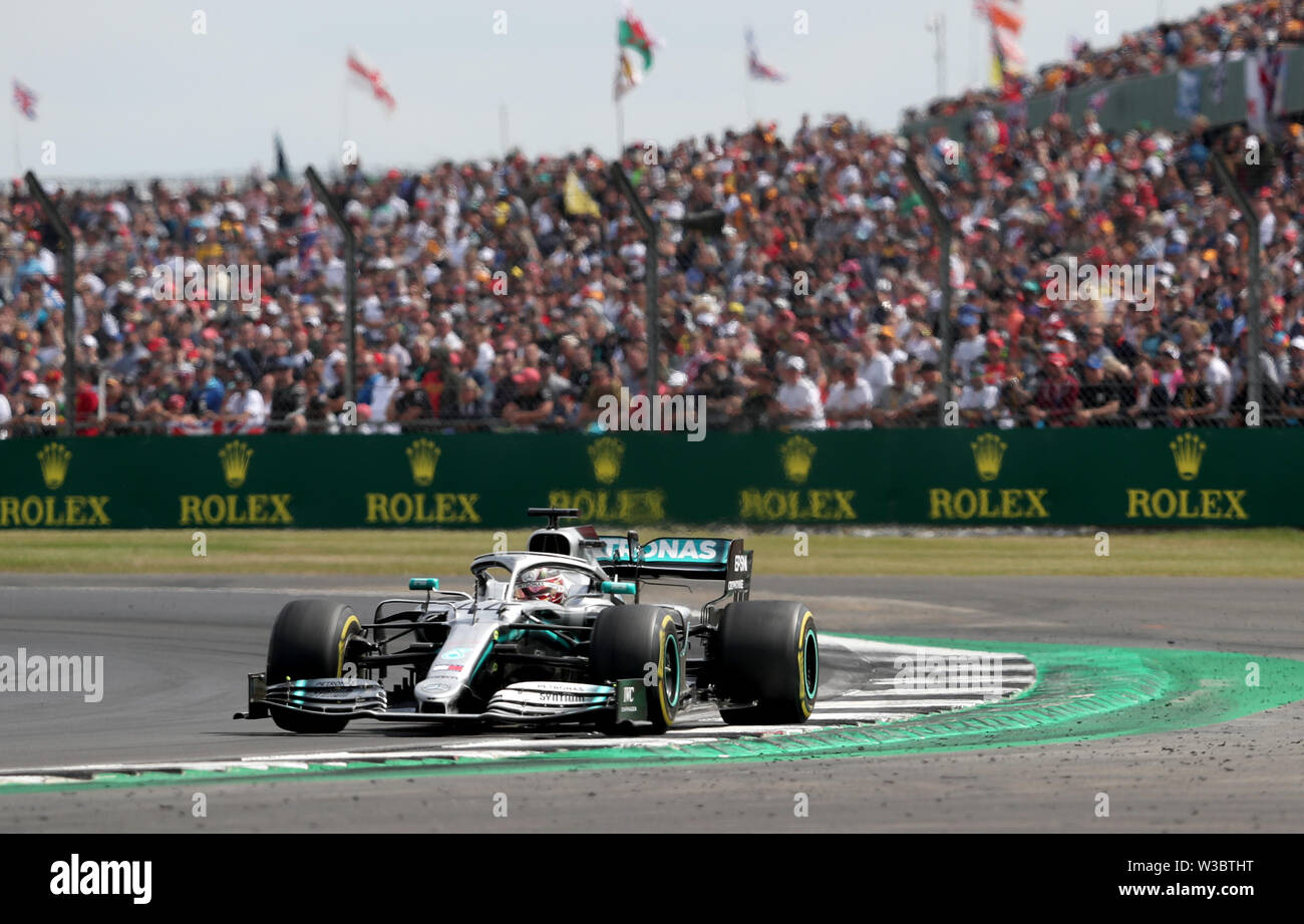 Mercedes' Lewis Hamilton during the British Grand Prix at Silverstone ...