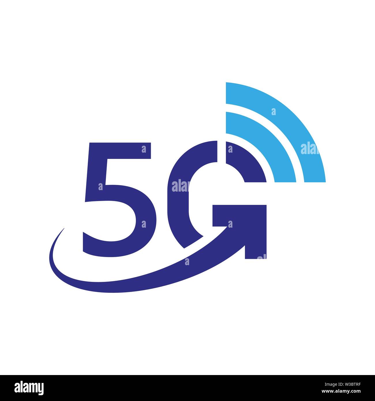5G vector icon. 5th generation wireless internet network, connection information technology ...
