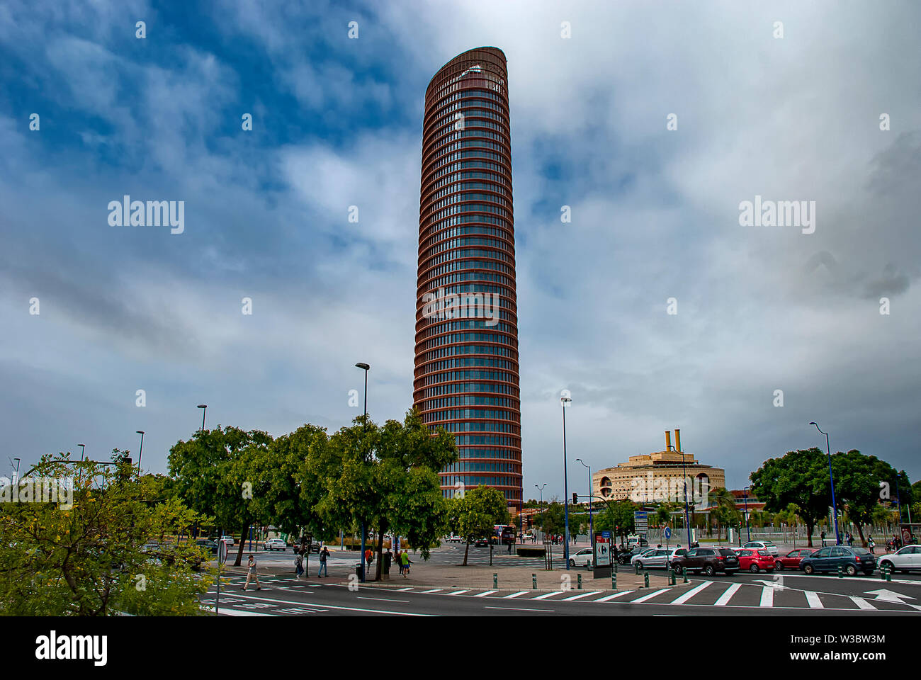 The Sevilla Tower office block in Seville, Spain Stock Photo - Alamy