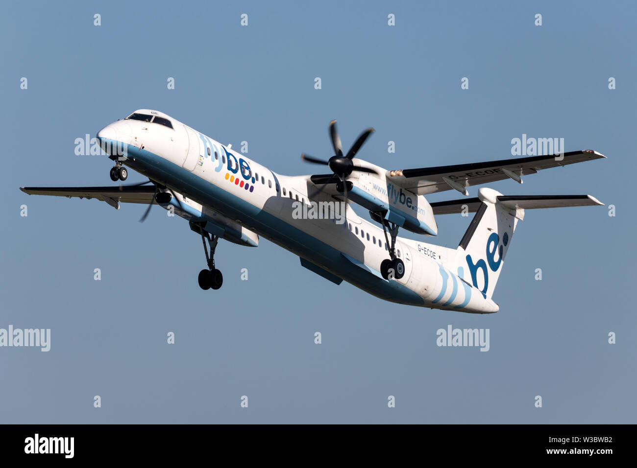 British flybe Bombardier DHC-8-400 Dash 8 with registration G-ECOE just ...