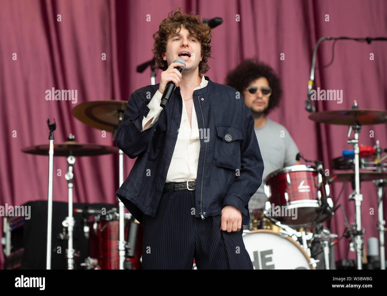 Lead singer Luke Pritchard from The Kooks performs on the Main Stage ...