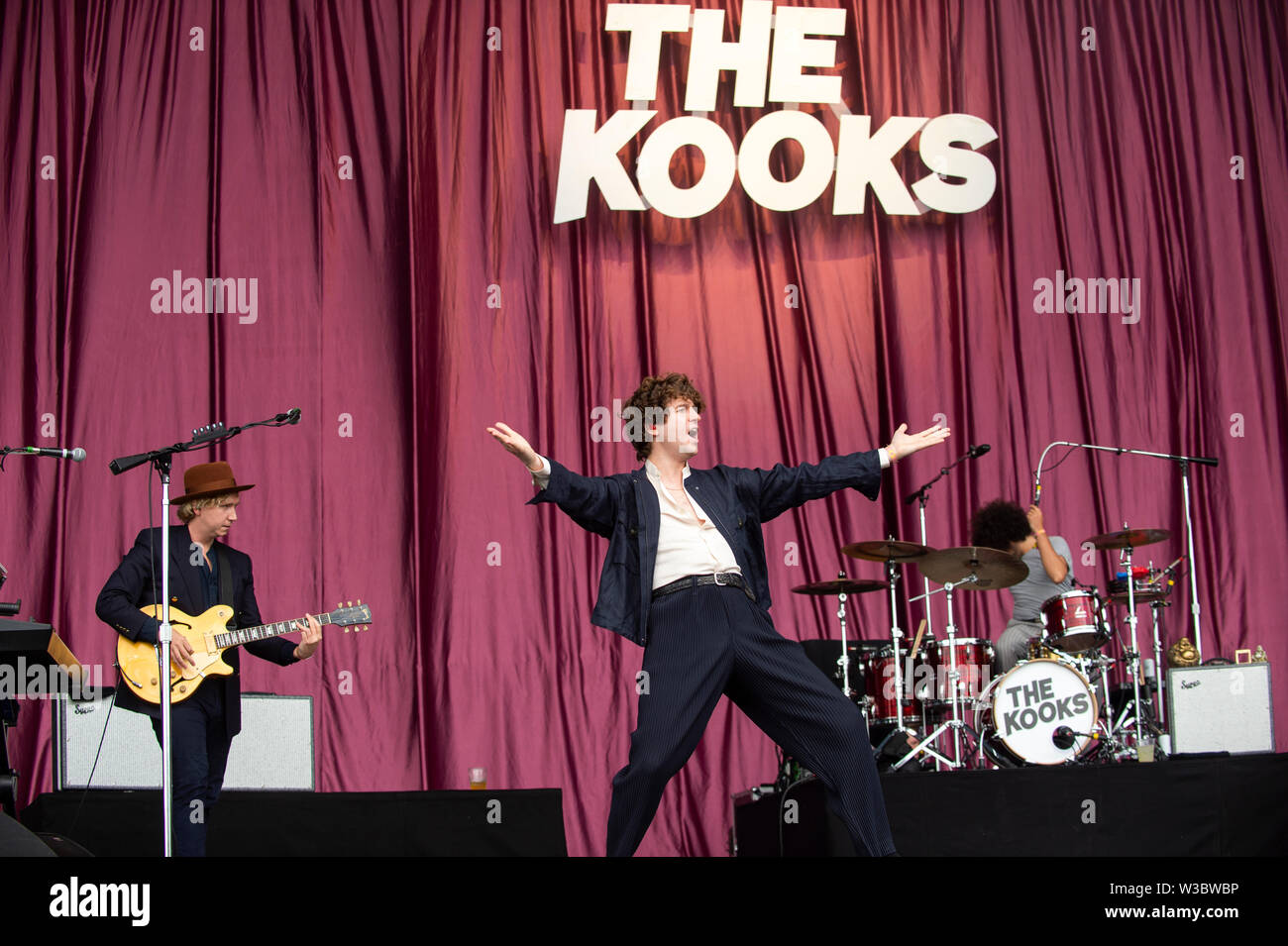 Lead singer Luke Pritchard from The Kooks performs on the Main Stage ...