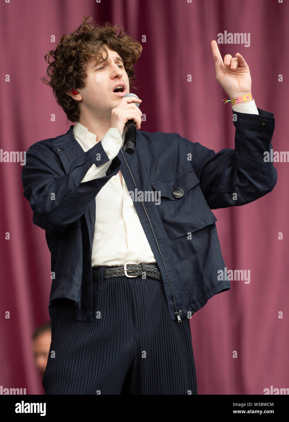 Lead singer Luke Pritchard from The Kooks performs on the Main Stage ...