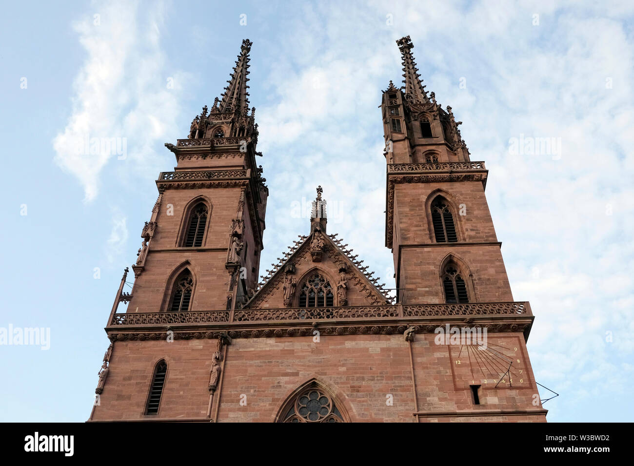 A general view of Basel Minster, Switzerland Stock Photo - Alamy