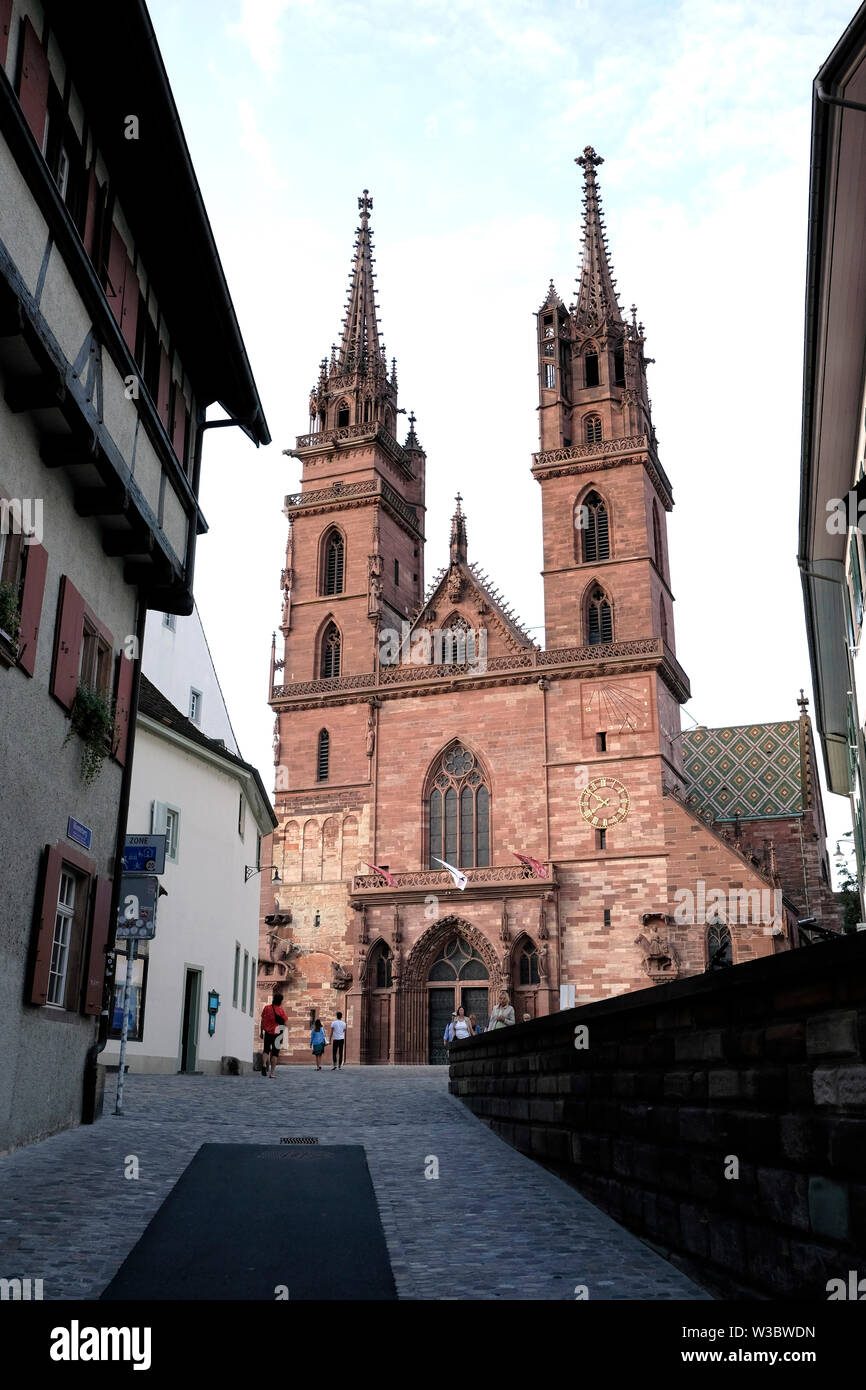 A general view of Basel Minster, Switzerland Stock Photo - Alamy