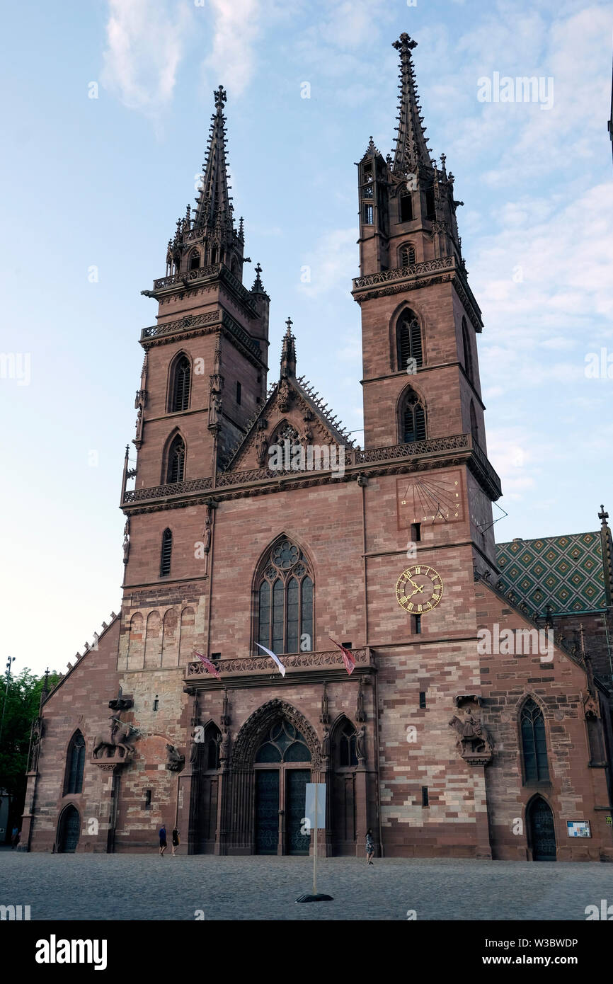 A general view of Basel Minster, Switzerland Stock Photo - Alamy