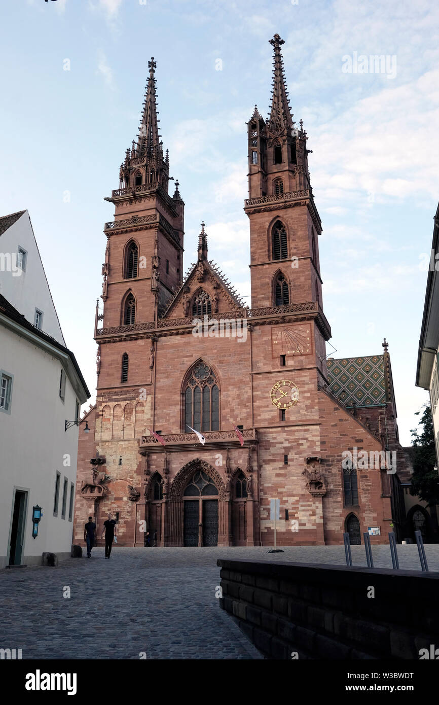 A general view of Basel Minster, Switzerland Stock Photo - Alamy
