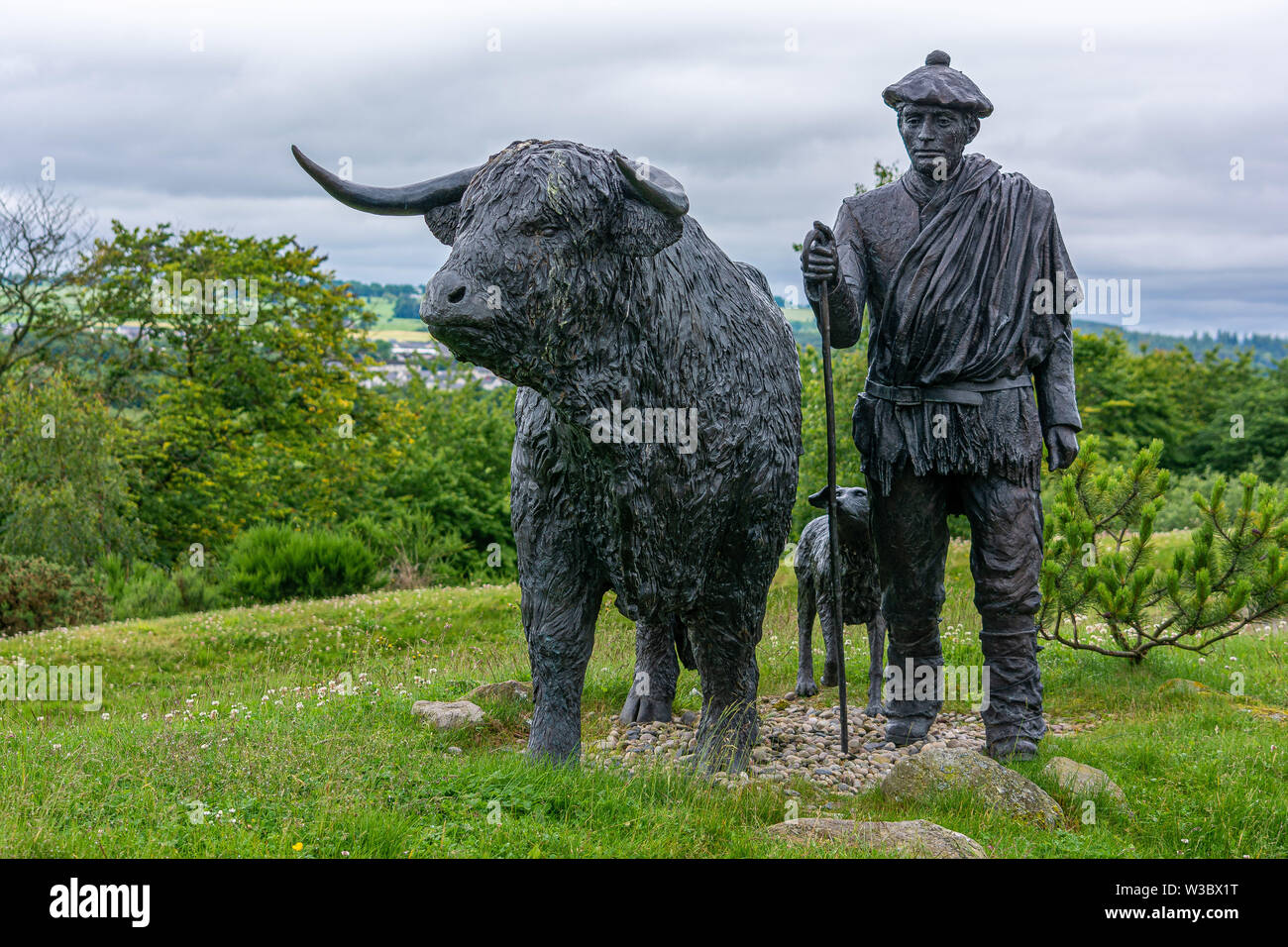 Highland Drover Statue at Dingwall Mart Stock Photo - Alamy