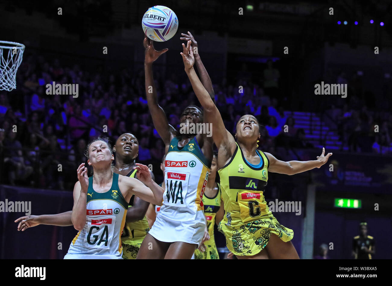 South Africa's Bogiwe Msomi and Jamaica's Adean Thomas during the ...