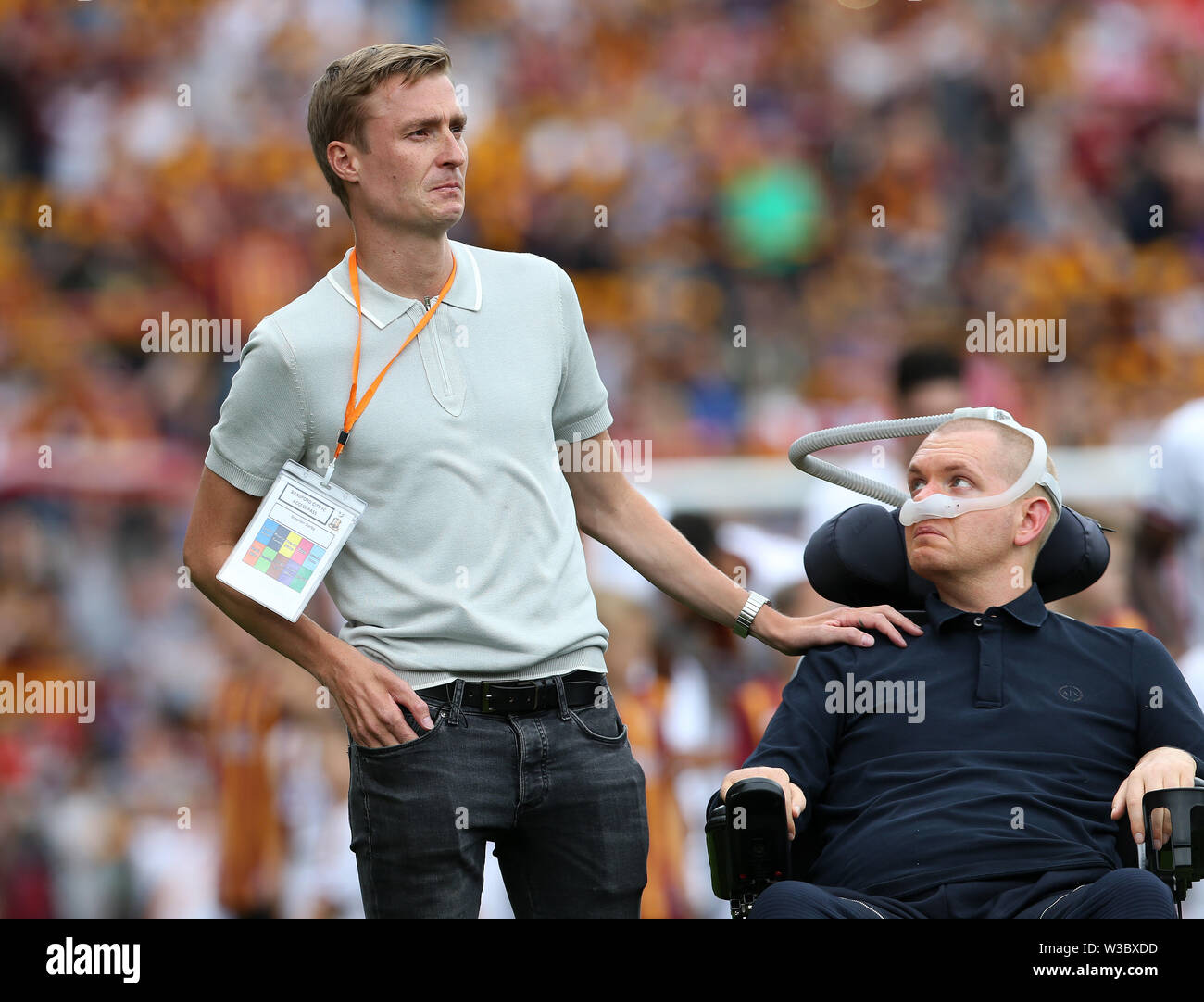Former Bradford City player Stephen Darby and Chris Rimmer during the ...