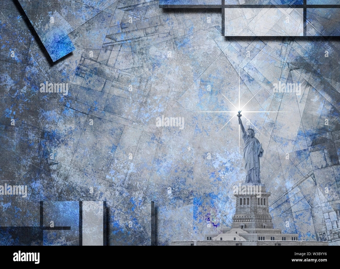 Statue of Liberty Landscape. New York Stock Photo - Alamy