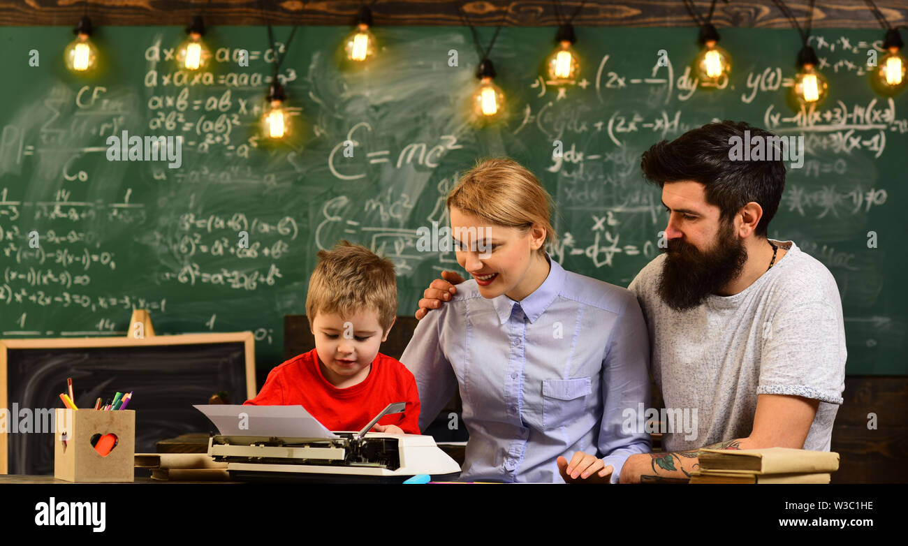 Friendly teacher and adult smiling student in classroom, Teacher ...