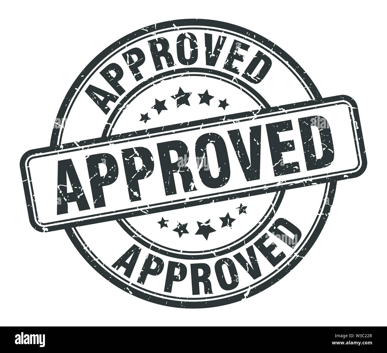 approved stamp. approved round grunge sign. approved Stock Vector Image ...