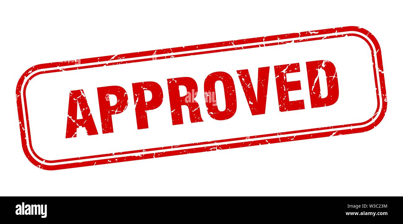 approved stamp. approved square grunge sign. approved Stock Vector ...