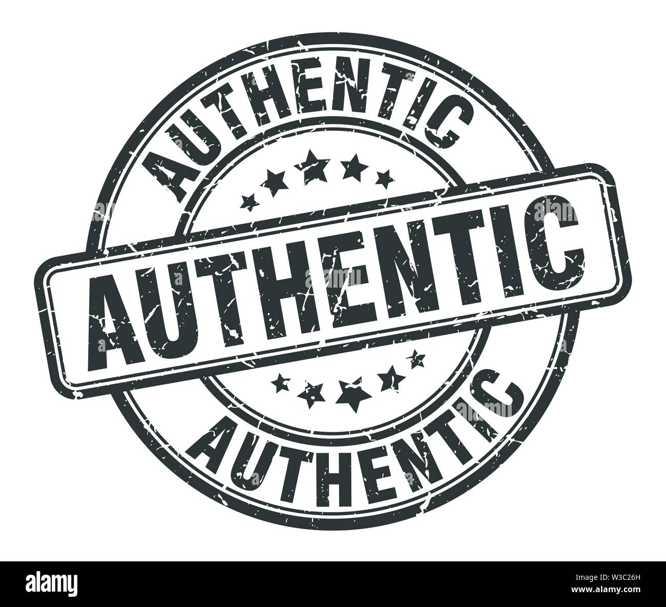 authentic stamp. authentic round grunge sign. authentic Stock Vector ...