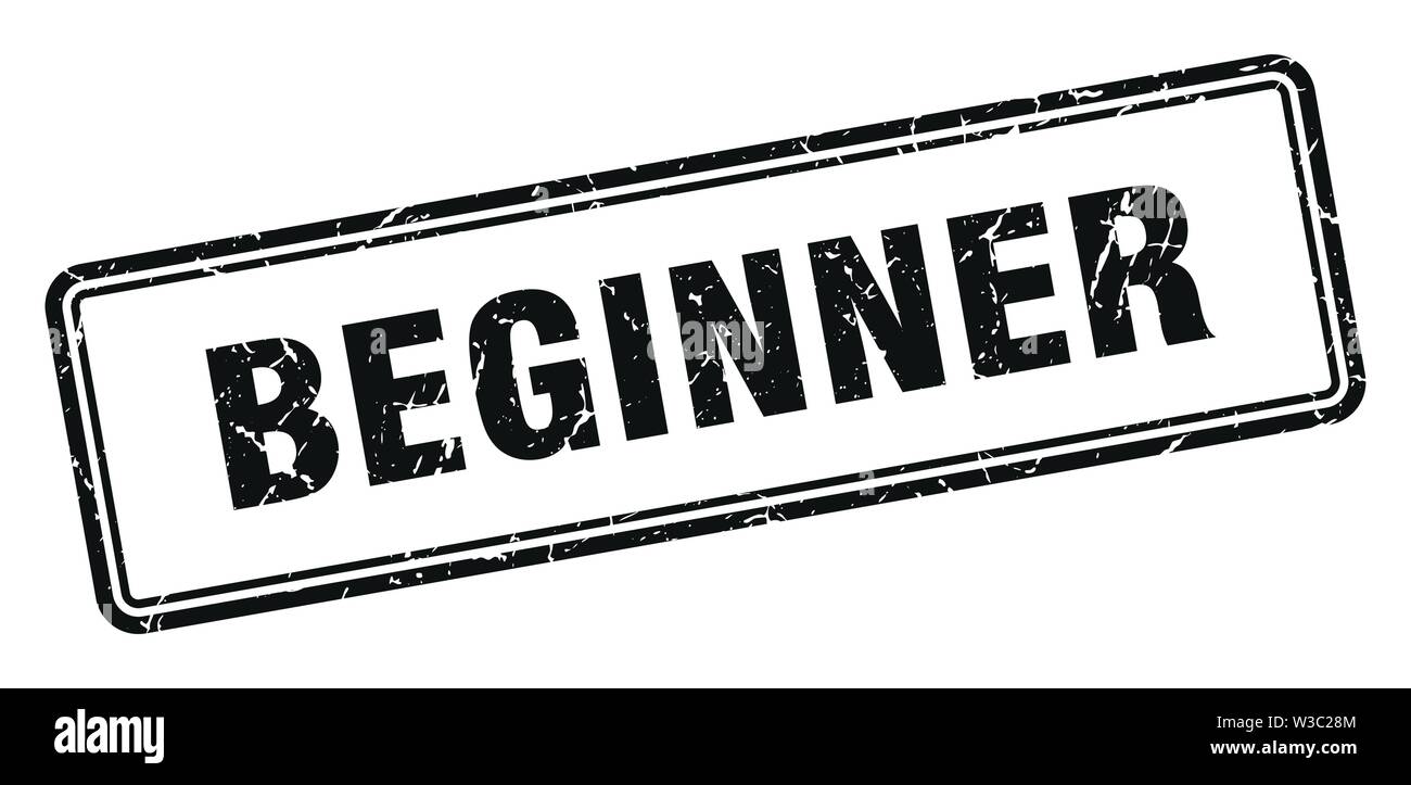 beginner stamp. beginner square grunge sign. beginner Stock Vector ...