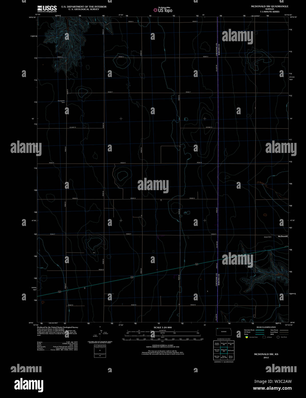 Mcdonald kansas map hi-res stock photography and images - Alamy