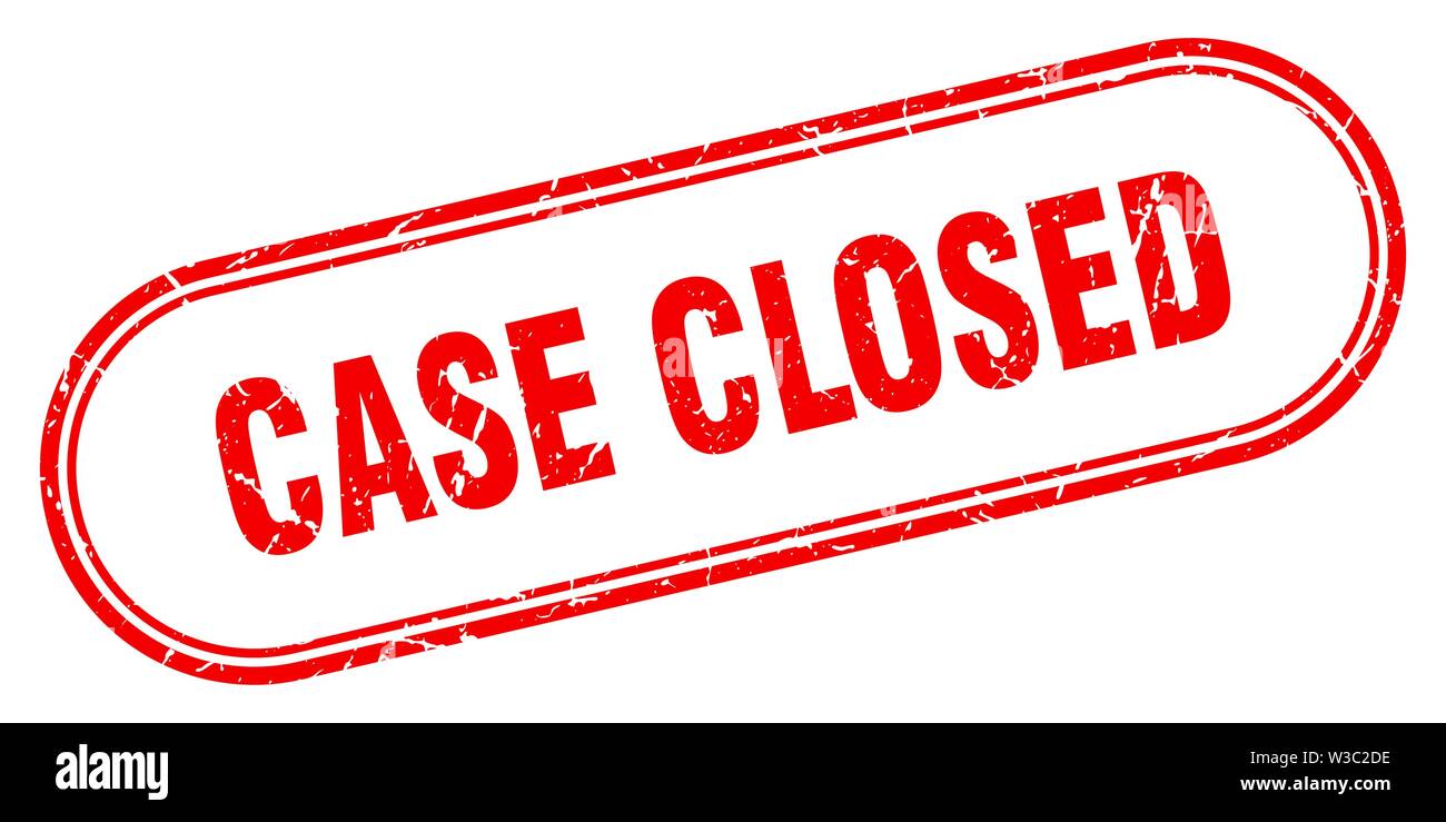 case closed stamp. case closed square grunge sign. case closed Stock ...