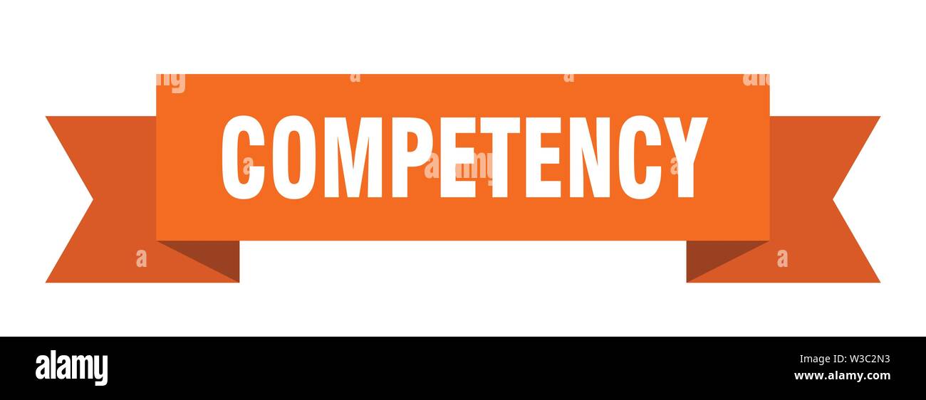 competency ribbon. competency isolated sign. competency banner Stock ...
